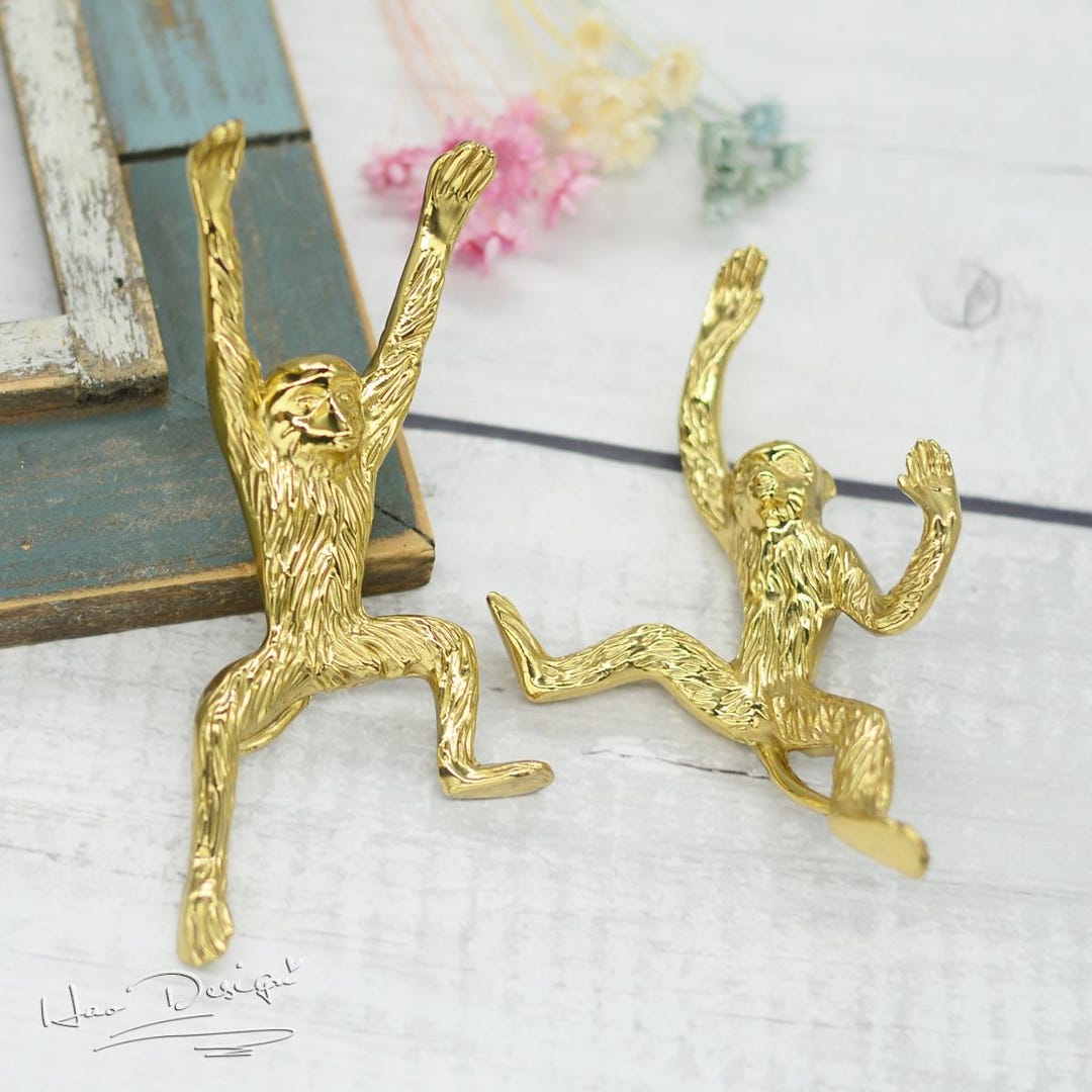 Brass Monkey Knobs,monkey Drawer Handles,animal Knobs, Brass Handles ...