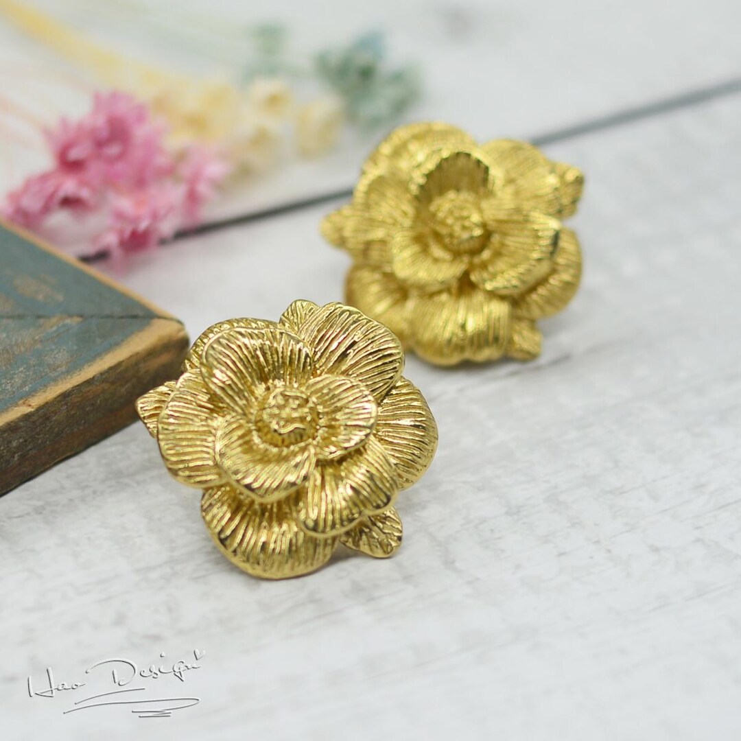 Rose Brass Handle/flower Knob/lady Drawer Knob/cabinet Pulls/wardrobe ...