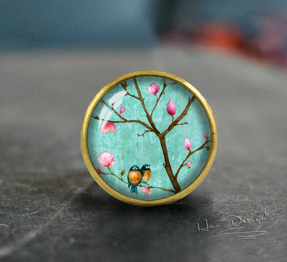 Birds Drawer Knobs/ Handmade Vintage Bronze Dresser Knobs - Etsy