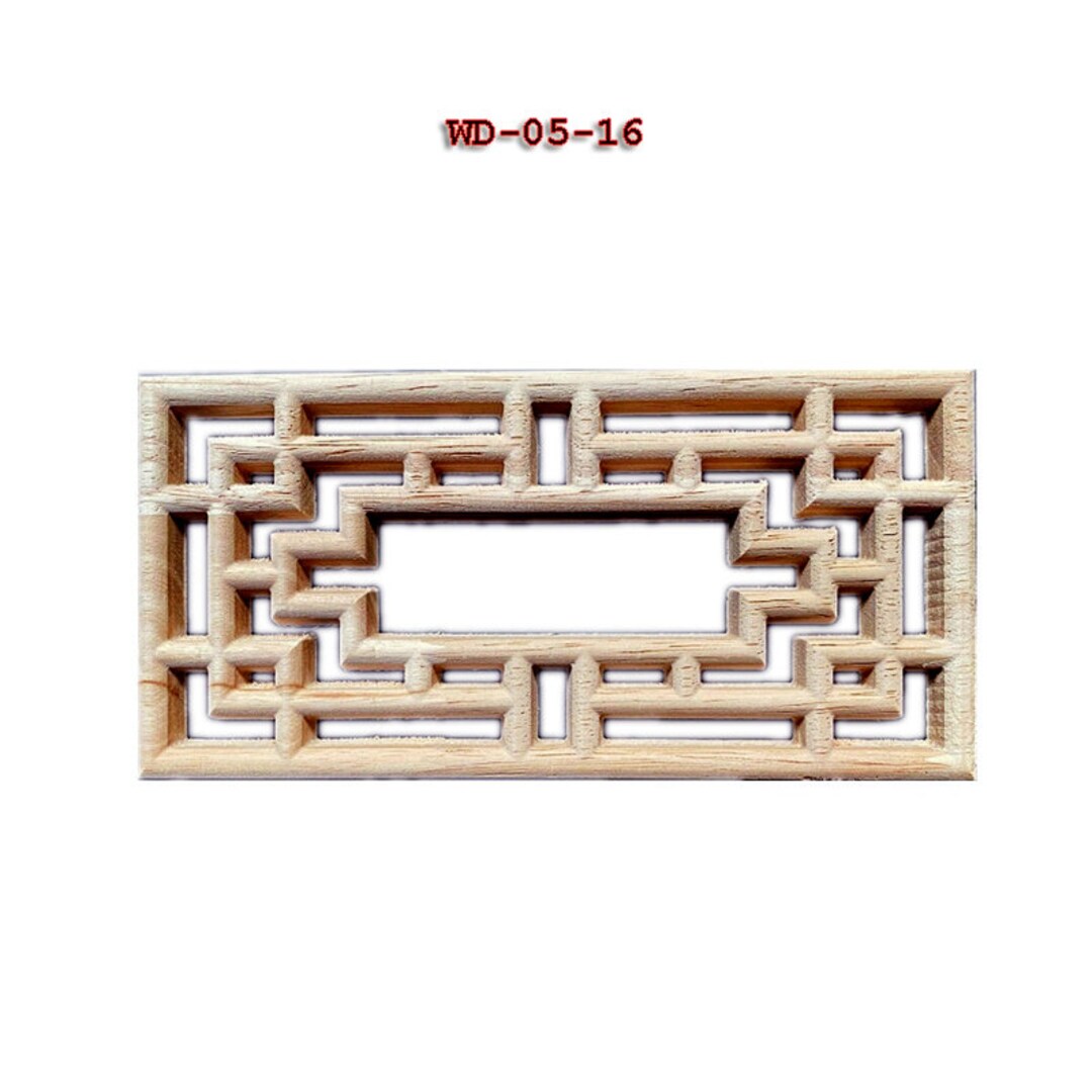 Square Chic Wood Embellishments Ornate Furniture Apliques Wood Onlay ...