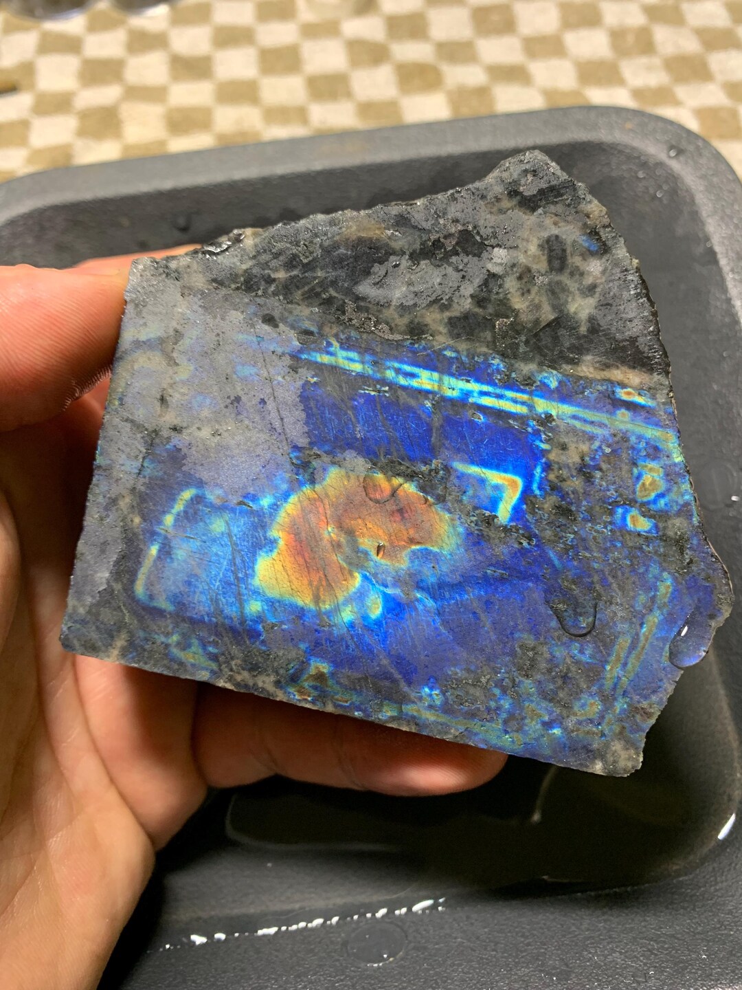 265 Grams Spectrolite Raw Slice Labradorite Finnish Ylämaa, Finland ...