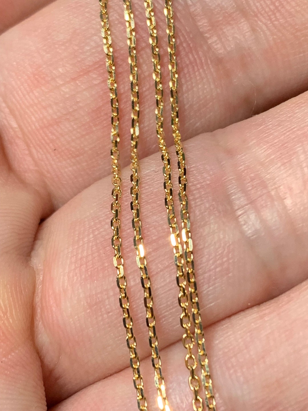 1 Mm / 18K Gold Diamond-coated Forçat Mesh Chain 750/1000th Brilliant ...