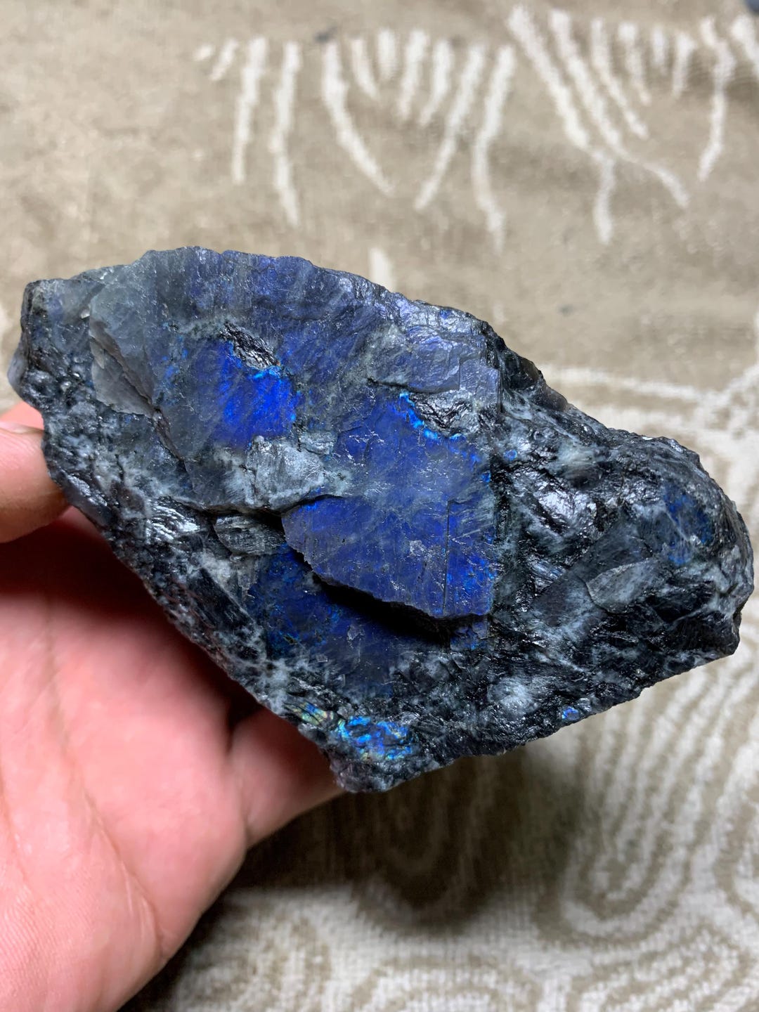 267 Grams Spectrolite Raw Slice Finnish Labradorite Ylämaa, Finland ...