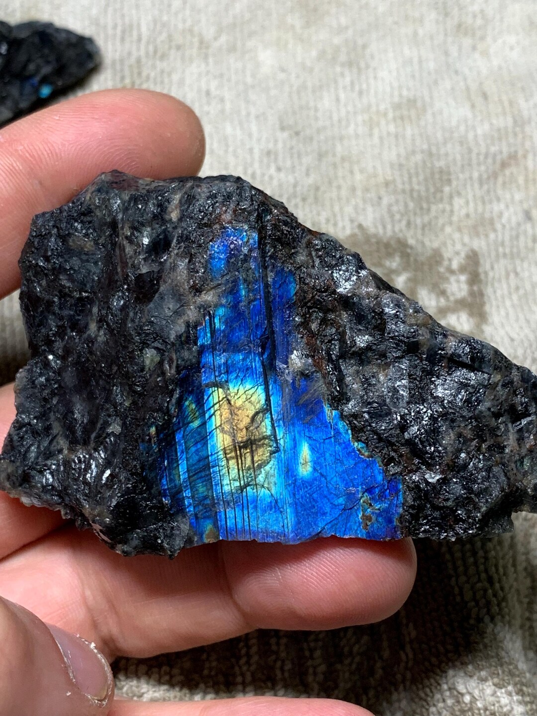 100 Grams Raw Spectrolite Slice, Finnish Labradorite, Ylämaa, Finland ...
