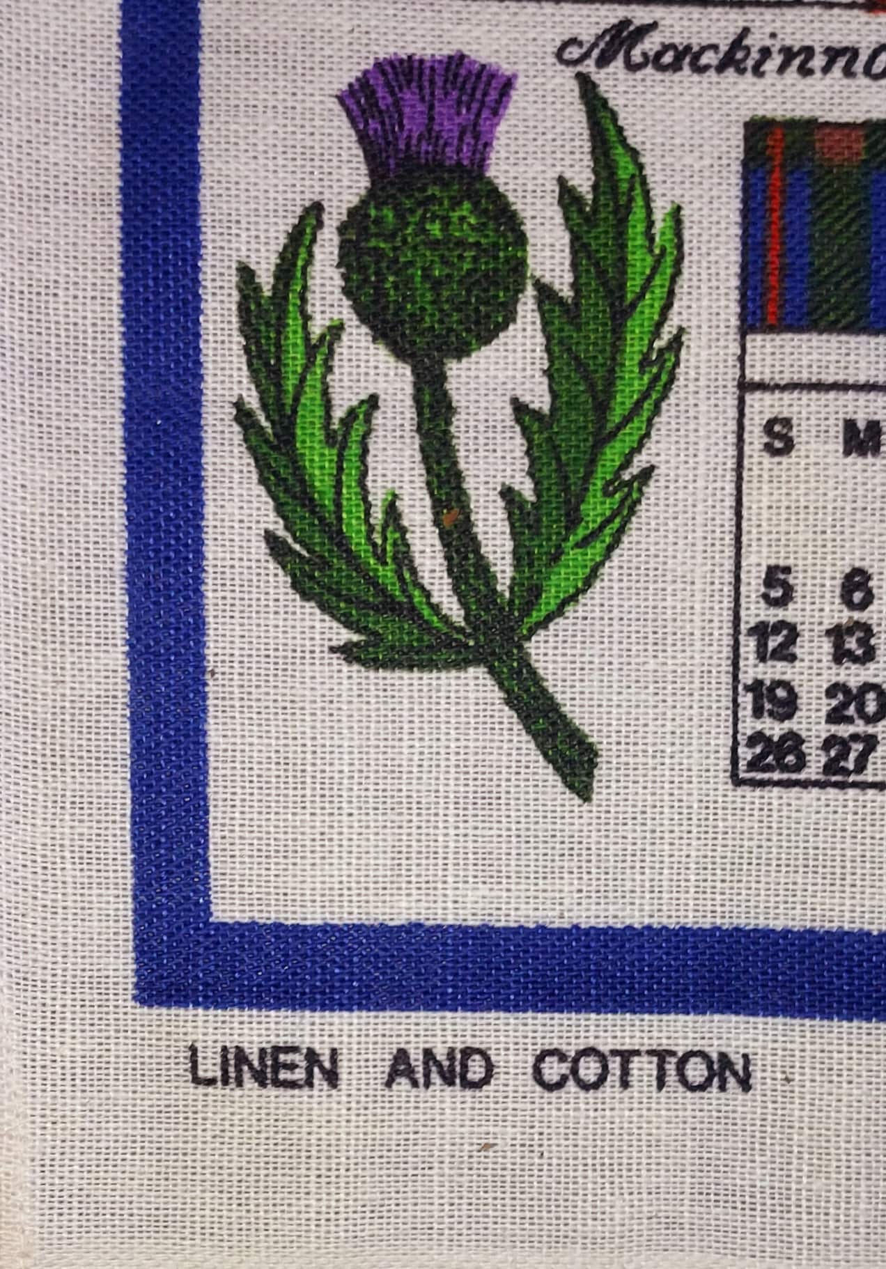 Vintage 1978 Scottish Tartans Wall Calendar Clans Plaid Linen & Cotton ...