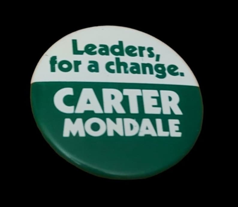 Vintage 1976 NOS Jimmy Carter Mondale Political Campaign Bumper Sticker ...