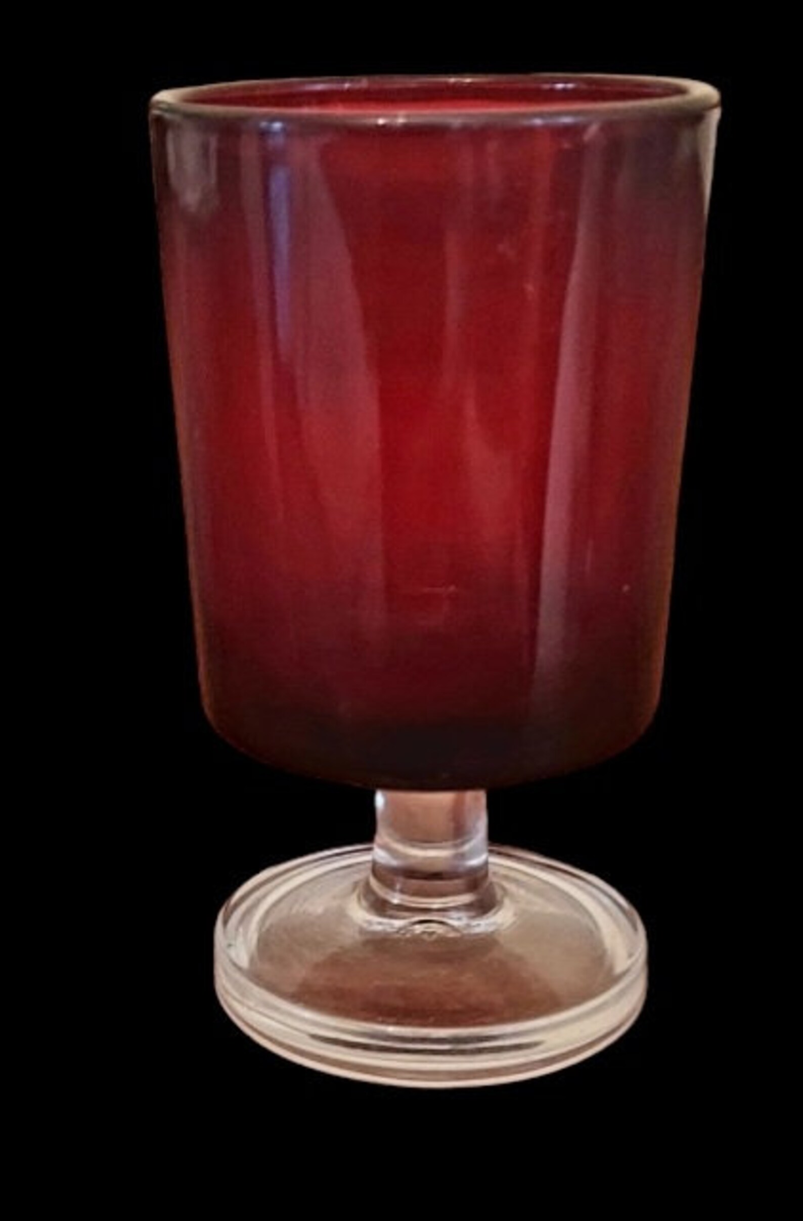 Vintage Stemmed Ruby Red Cordial / Shot Glass France Barware - Etsy