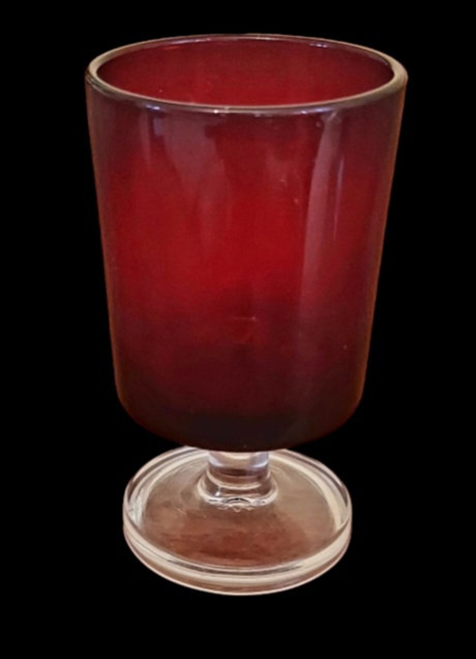 Vintage Stemmed Ruby Red Cordial / Shot Glass France Barware - Etsy