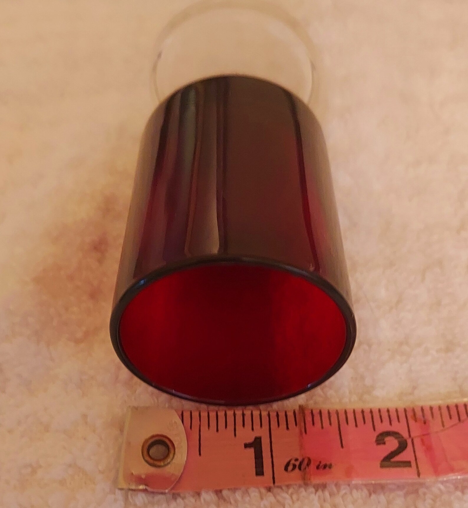 Vintage Stemmed Ruby Red Cordial / Shot Glass France Barware - Etsy