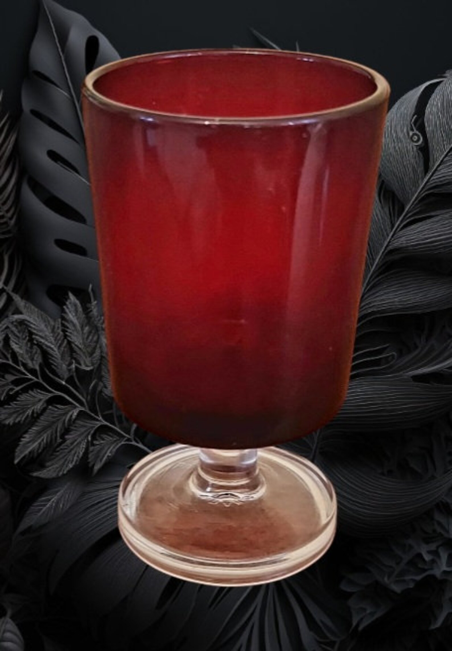 Vintage Stemmed Ruby Red Cordial / Shot Glass France Barware - Etsy