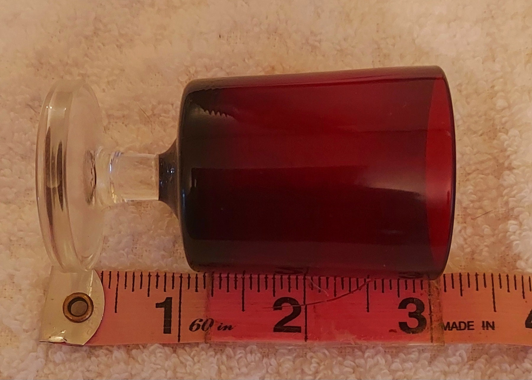 Vintage Stemmed Ruby Red Cordial / Shot Glass France Barware - Etsy