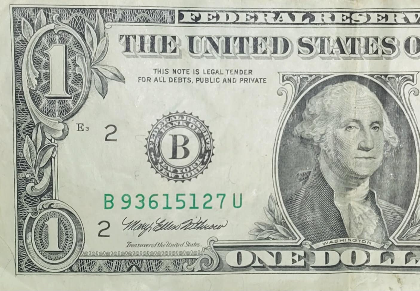 1995 Offset / Misprint One Dollar Bill Money Currency - Etsy