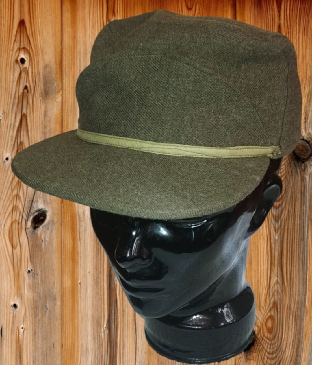 Vintage 50s Canadian Military Cap / Hat Size 6 3/4 Wool Eastern Peaked ...