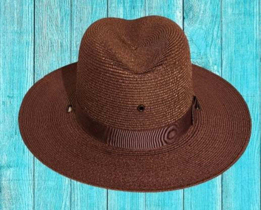 Vintage 60s NOS Stratton Self Forming Brown Straw Sheriff / Law ...