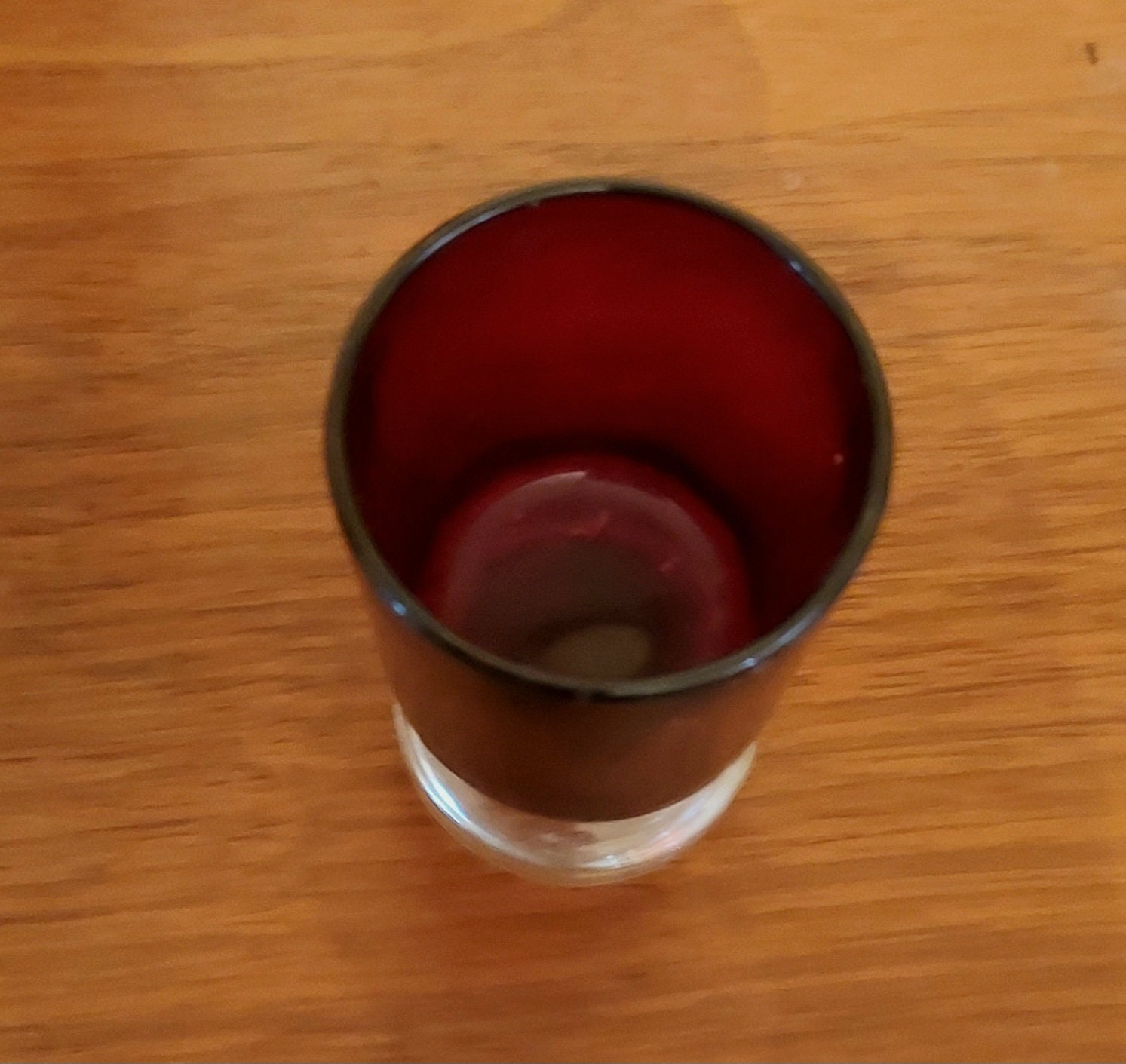 Vintage Stemmed Ruby Red Cordial / Shot Glass France Barware - Etsy