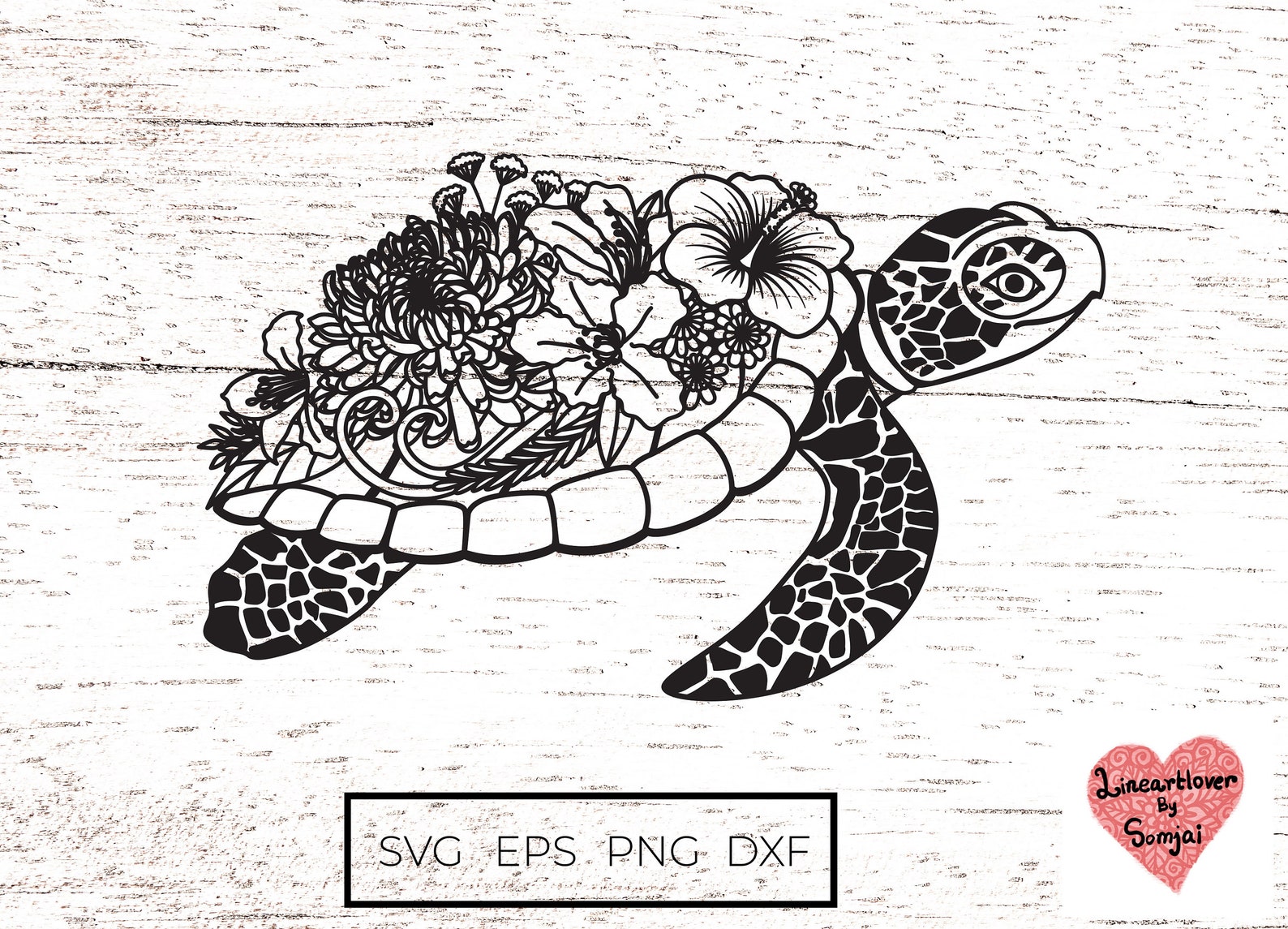Turtle Svg Floral Turtle Svgflower Turtle Svg Baby Turtle - Etsy