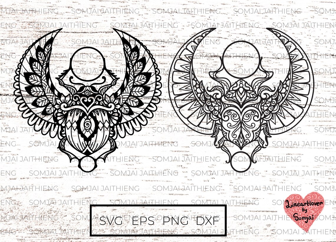 Egypt Scarabeus Svg,egyptian Scarab Svg, Mandala Svg,zentangle Svg ...