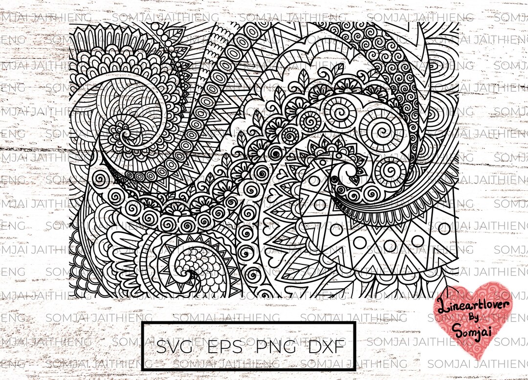 Two Styles of Abstract Background Svg/wave Zentangle Svg/zentangle Svg ...