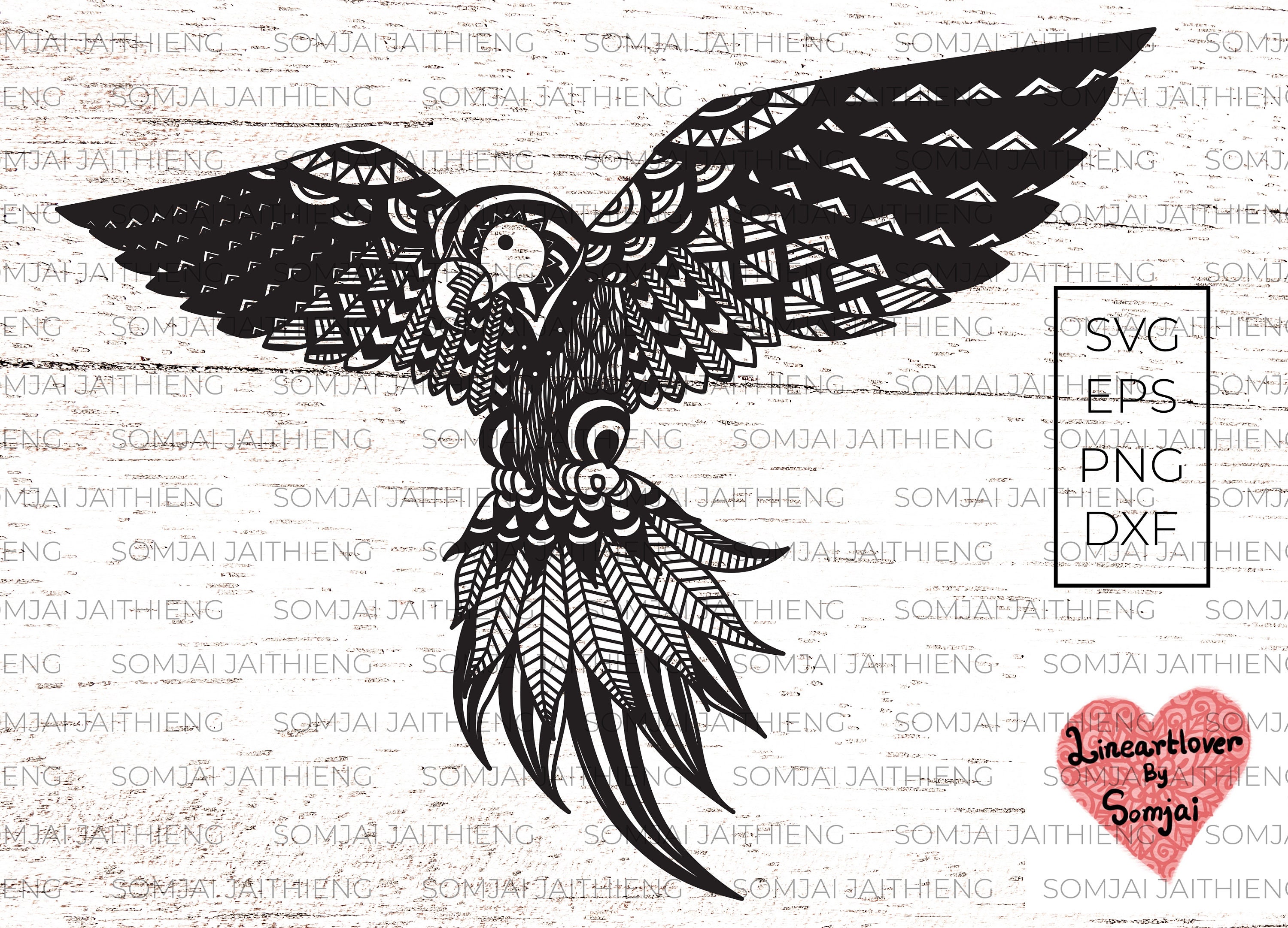 Two Styles of Flying Parrot Svg Parrot Svg Zentangle Parrot | Etsy