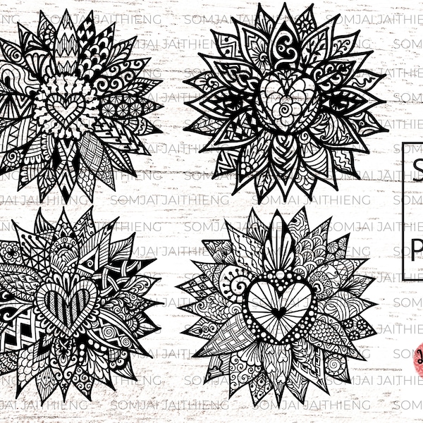 Sunflower Mandala - Etsy