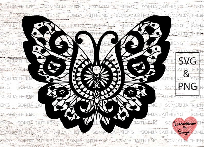 10 vlinders SVG, vlinder mandala SVG, vlinder zentangle SVG, dierlijke ...