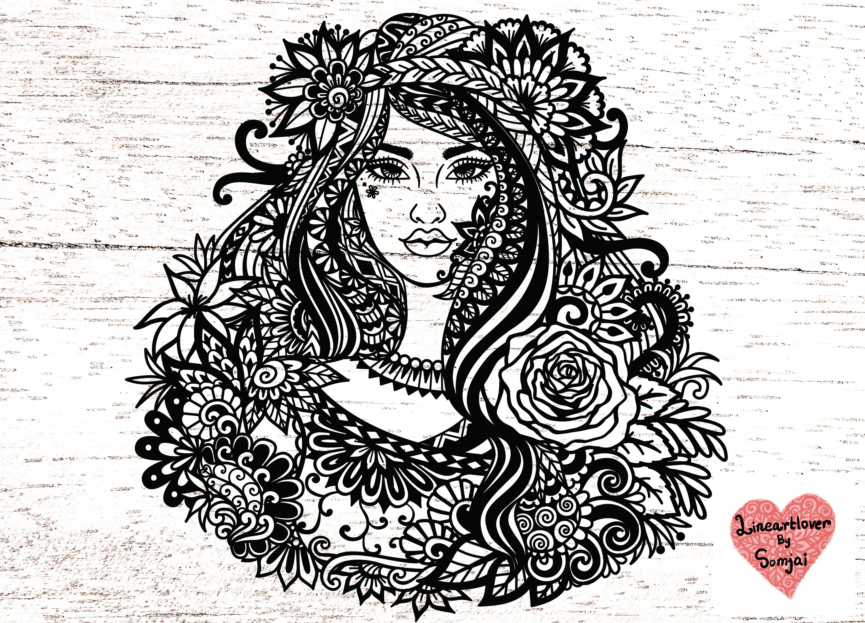 Fairy Girl Svg, Fairy Girl Mandala Svg, Fairy Girl Zentangle Svg ...