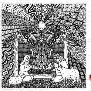 Nativity Scene of Christmas Svg, Nativity Scene Zentangle Svg, Mandala ...
