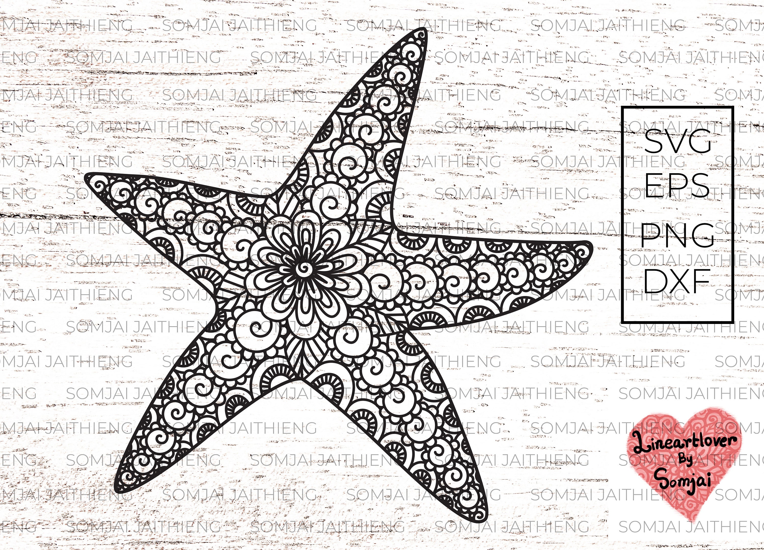 Starfish Svg /starfish Zentangle Svg /zentangle Svg / - Etsy