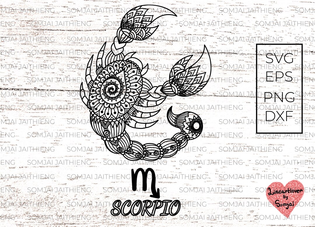 Scorpio Svg/zodiac Svg Zentangle Svg/mandala Svg/scorpio Zodiac Sign ...