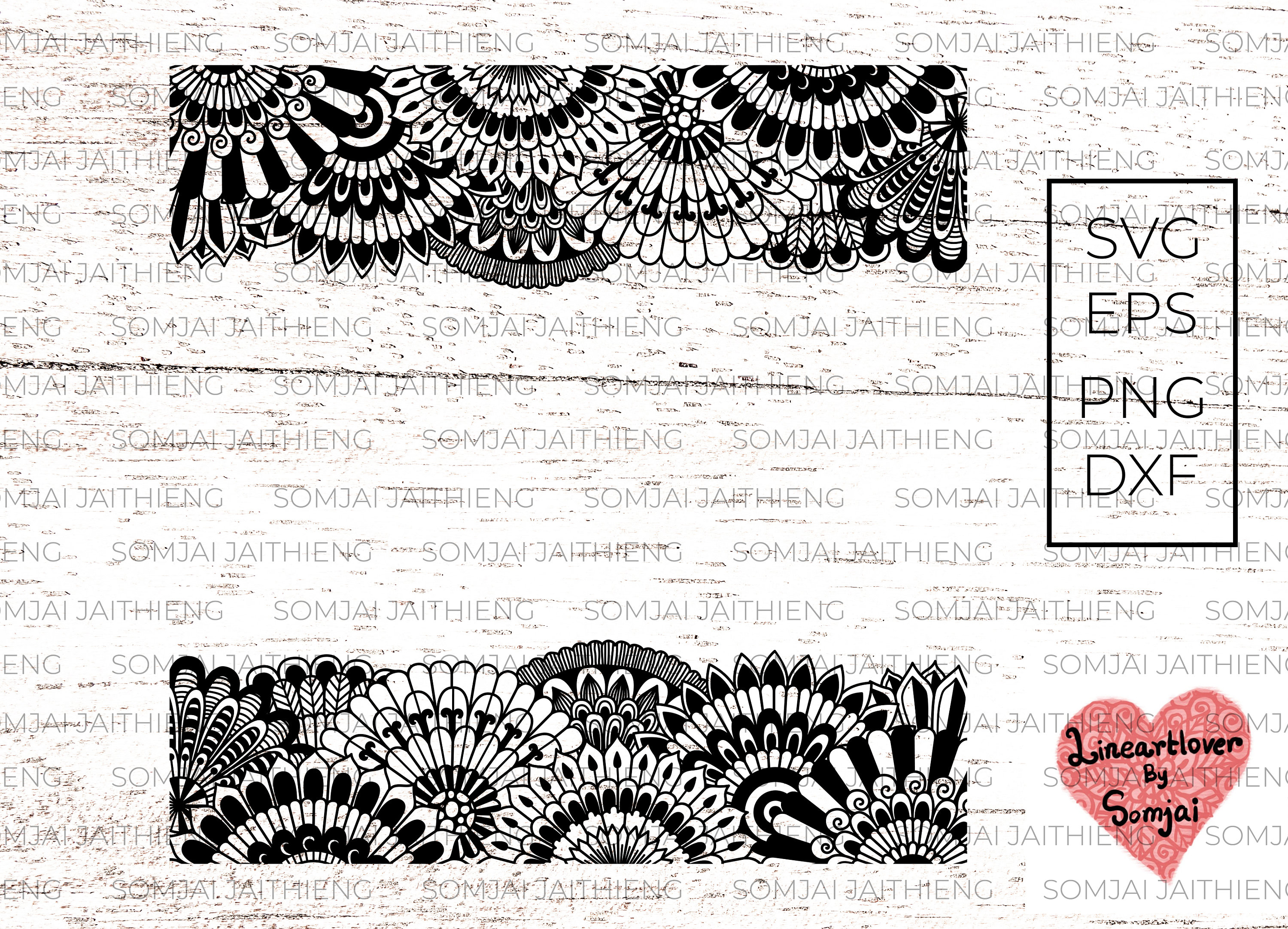 Two Style of Mandala Frame Svg Abstract Flowers Frame Frame | Etsy