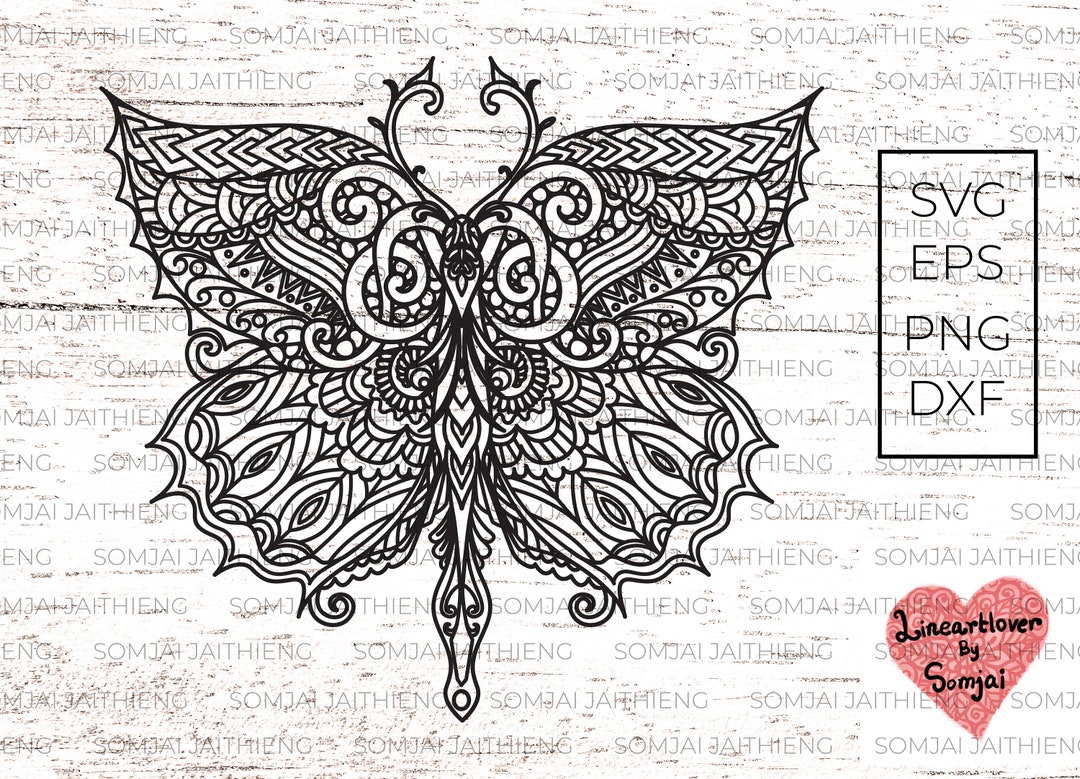 Two Styles of Butterfly Svg / Butterfly Svg / Butterfly Zentangle ...