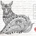 Two Styles of Foxsvg, Fox Zentangle Svg, Red Fox Svg, Dog Svg ...