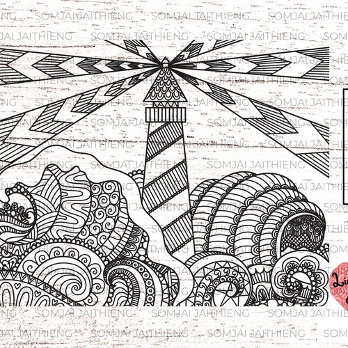 Lighthouse Svg / Zentangle Svg / Mandala Svg /zentangle | Etsy