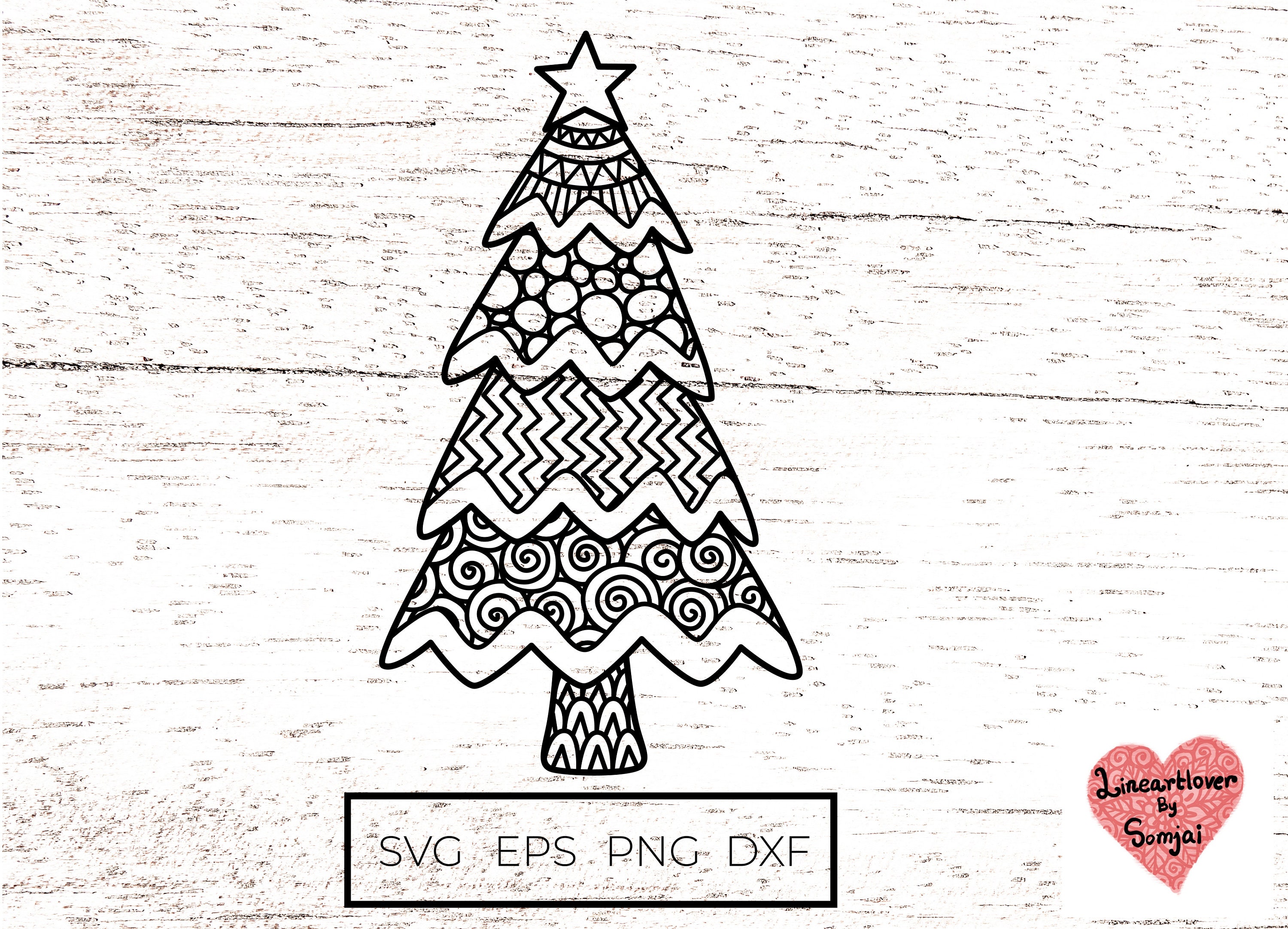 22 Christmas Trees Svg /pine Tree Svg Zentangle Svg / Mandala - Etsy