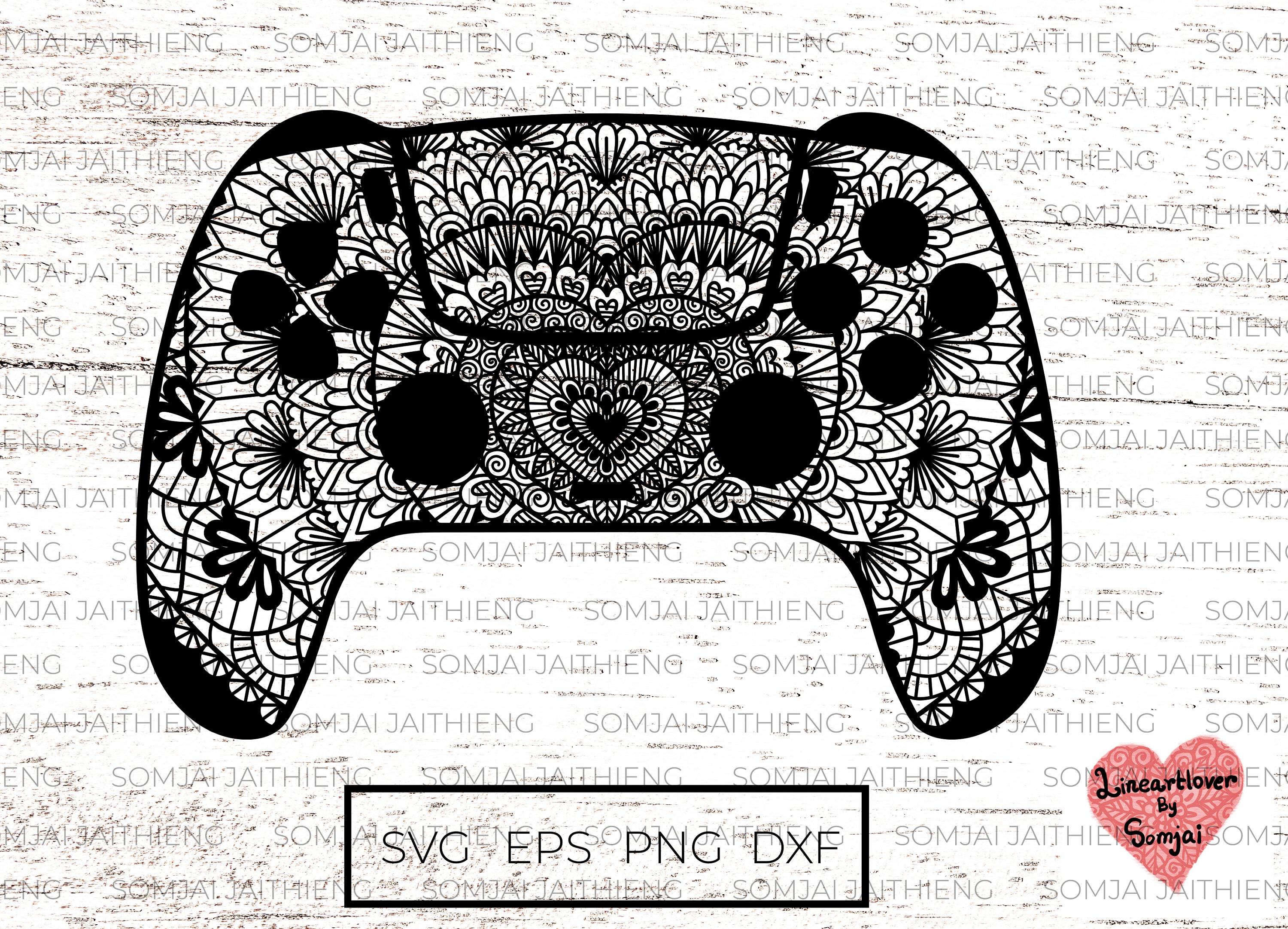 Heart Mandala Inside Game Controller Svg / Video Game Svg / Game ...