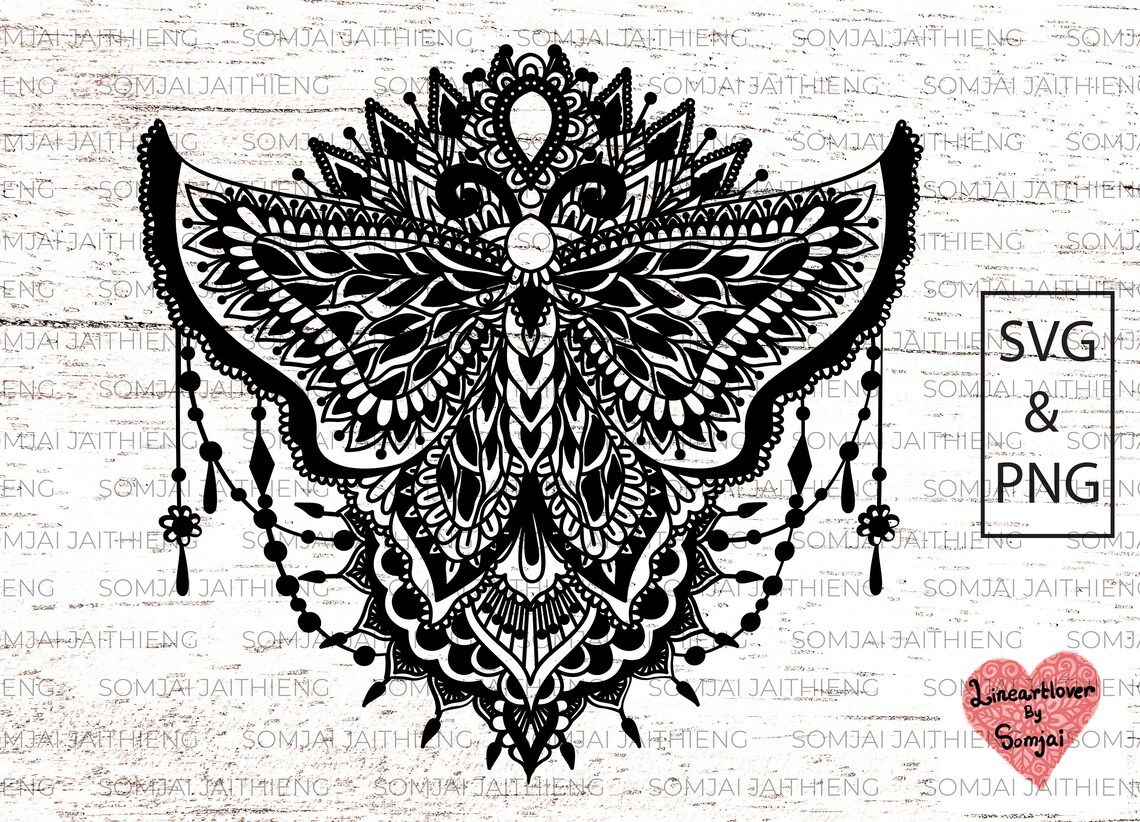 10 Butterflies Svg, Butterfly Mandala Svg, Butterfly Zentangle Svg ...