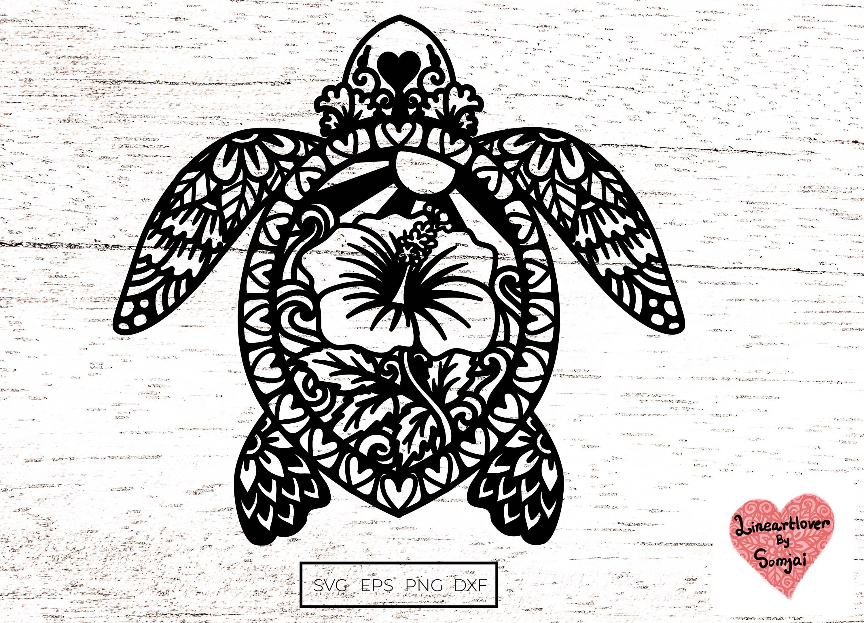 4 Sea Animals Mandala Svg / Sea Turtle Svg / Shell Svg / | Etsy