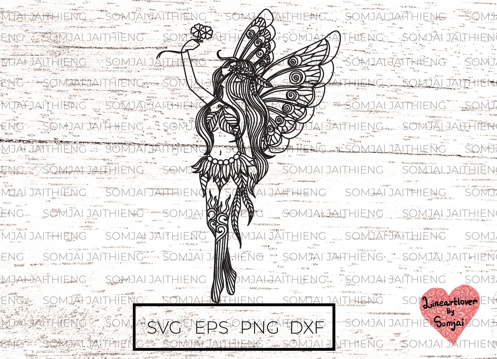 Fairy Svg / Zentangle Svg / Mandala Svg / Fairy Wings Svg / - Etsy