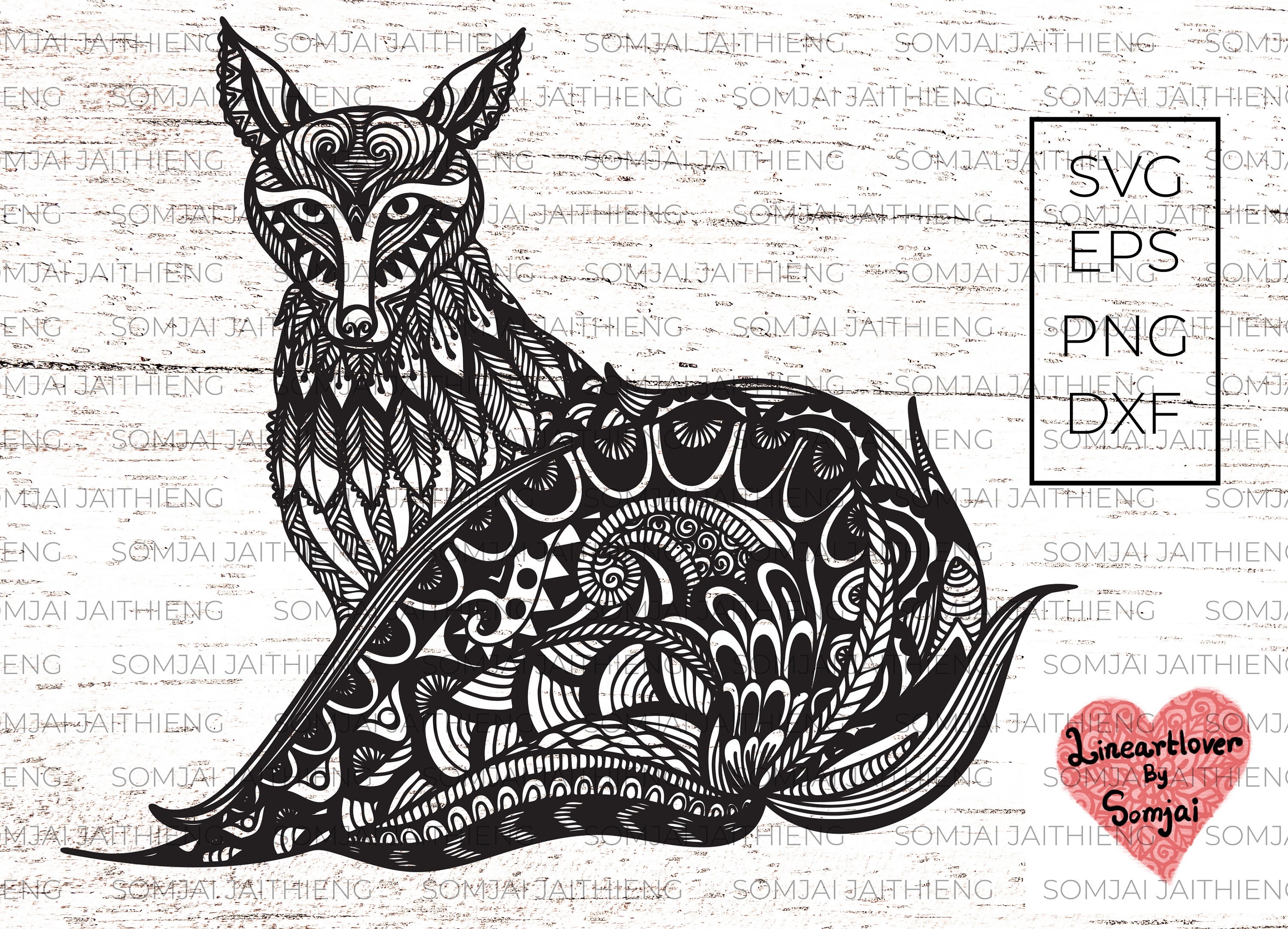 Two Styles of Foxsvg Fox Zentangle Svg Red Fox Svg Dog Svg | Etsy