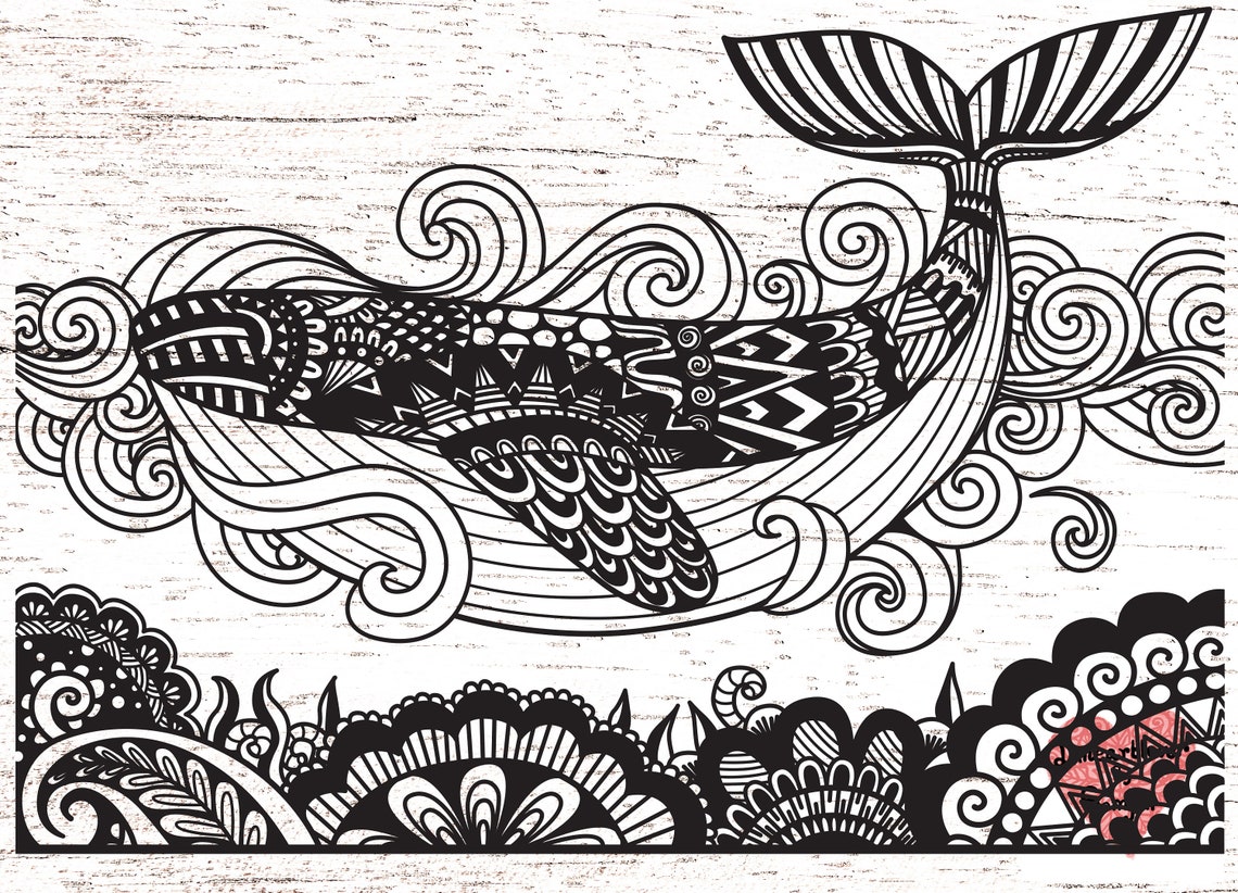 Mandala ballena azul svg / mandala svg / Zentangle svg / marco - Etsy ...