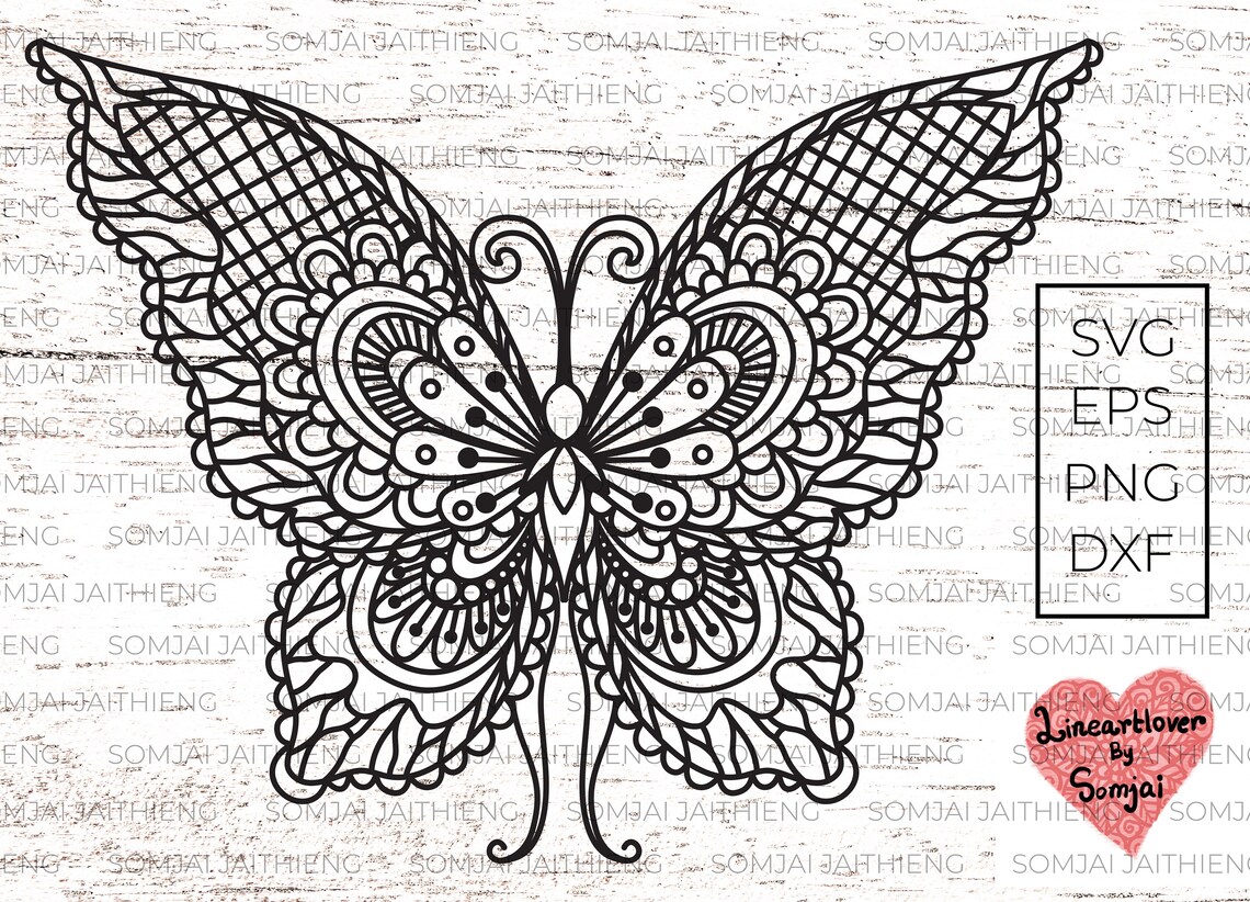 Two Styles of Butterfly Svg / Butterfly Svg / Butterfly Zentangle ...