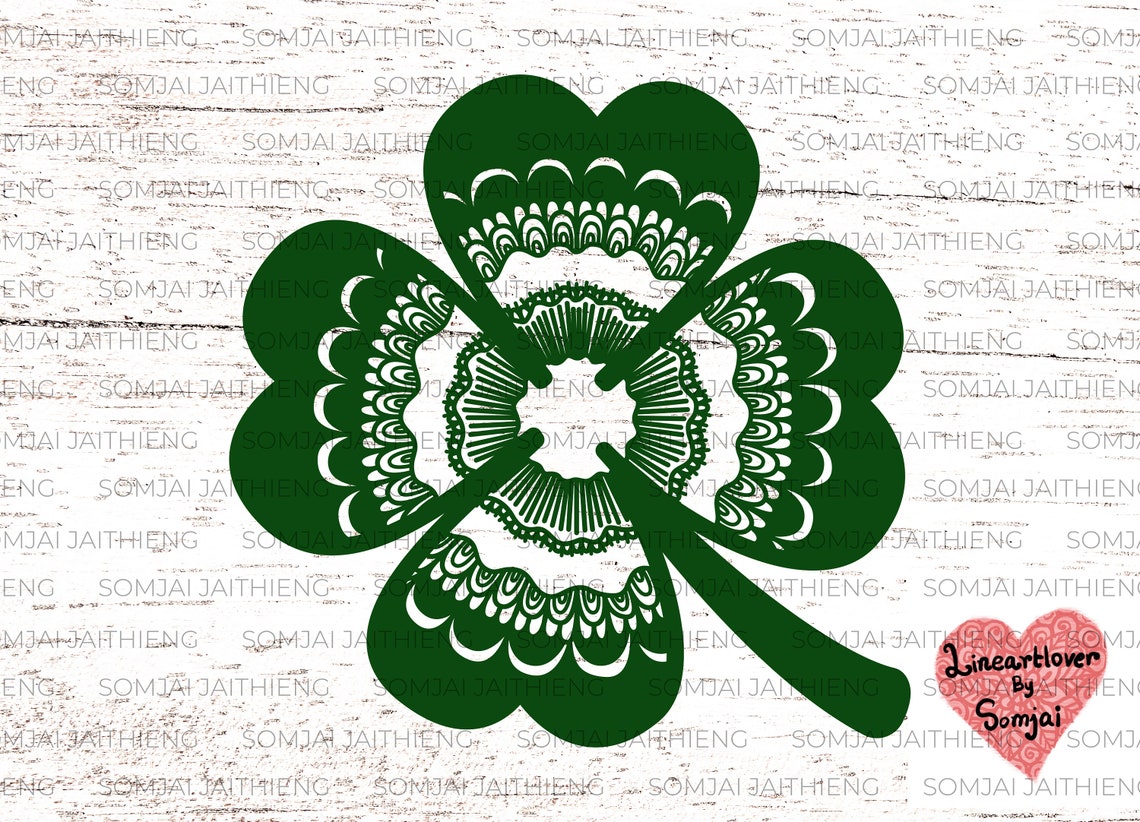 25 diseños de hojas de trébol Svg / Mandala hoja svg / 4 hojas - Etsy ...