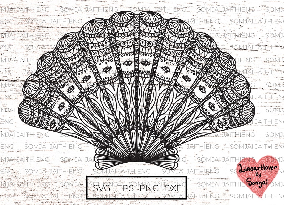 Two Style of Seashell Svg / Zentangle Seashell Svg / Zentangle Svg ...