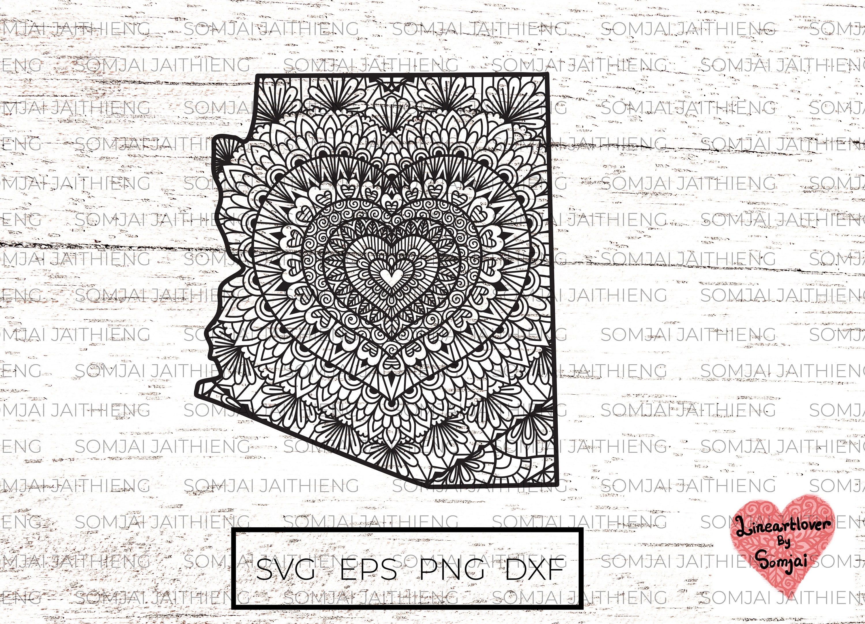 Arizona Map Svg / Heart Shape Mandala Inside Arizona State Svg - Etsy ...