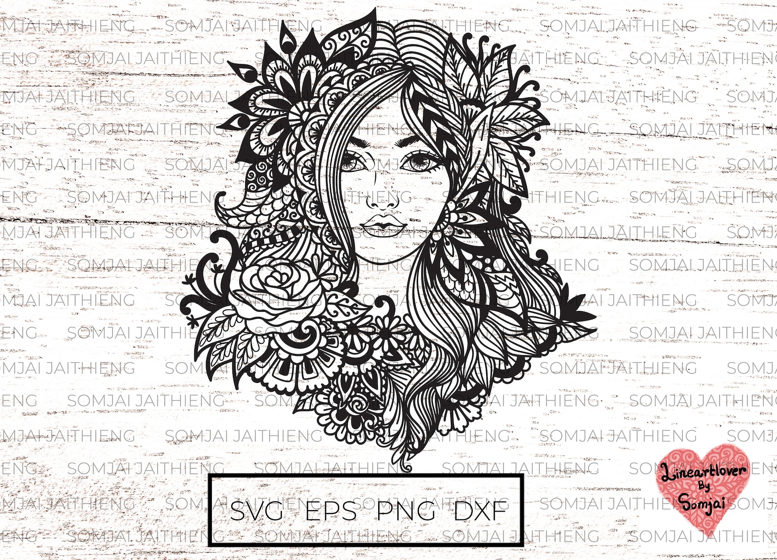 Fairy Girl Svg Fairy Girl Mandala Svg Fairy Girl Zentangle - Etsy