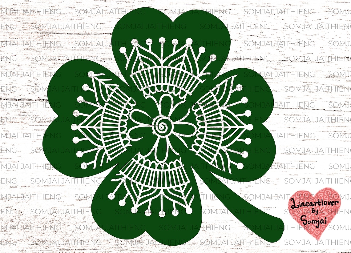 25 Kleeblatt Designs Svg / Mandala Blatt svg / 4 Blätter Klee - Etsy.de