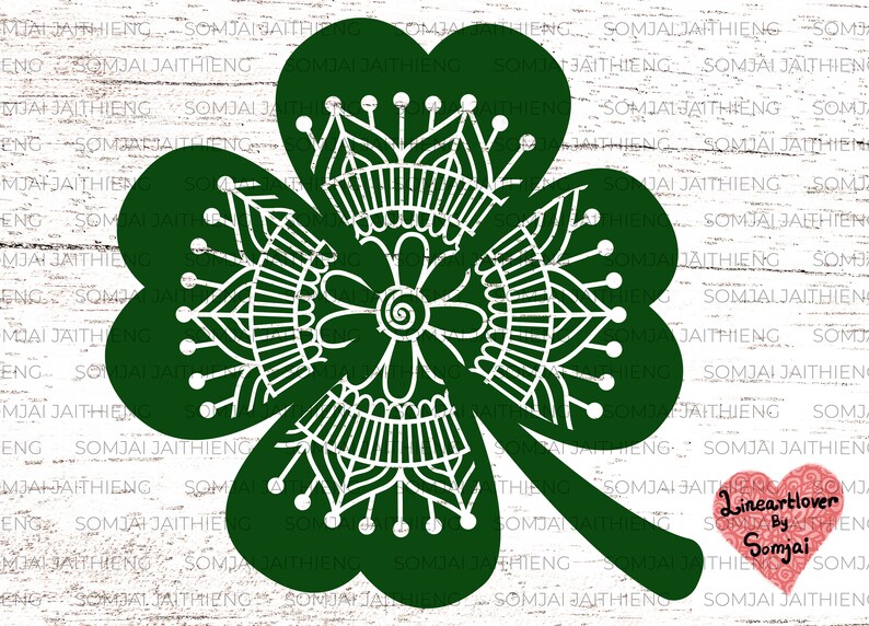 25 diseños de hojas de trébol Svg / Mandala hoja svg / 4 hojas - Etsy ...