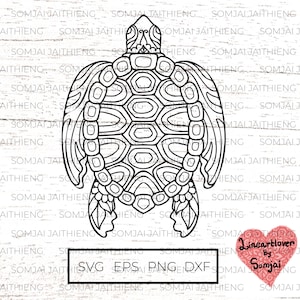 3 Styles Turtle Svg, Zentangle Turtle Svg, Animal Svg, Mandala Svg ...