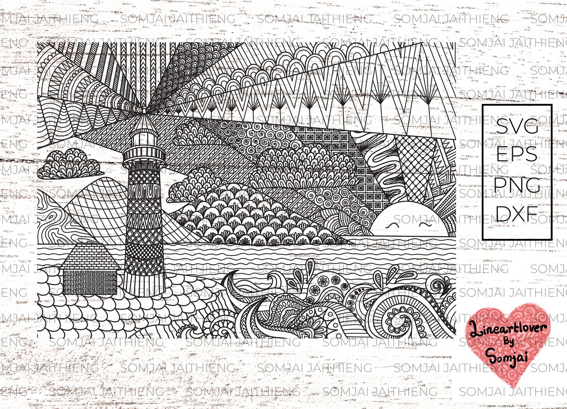 Lighthouse Svg / Zentangle Svg / Mandala Svg /zentangle - Etsy