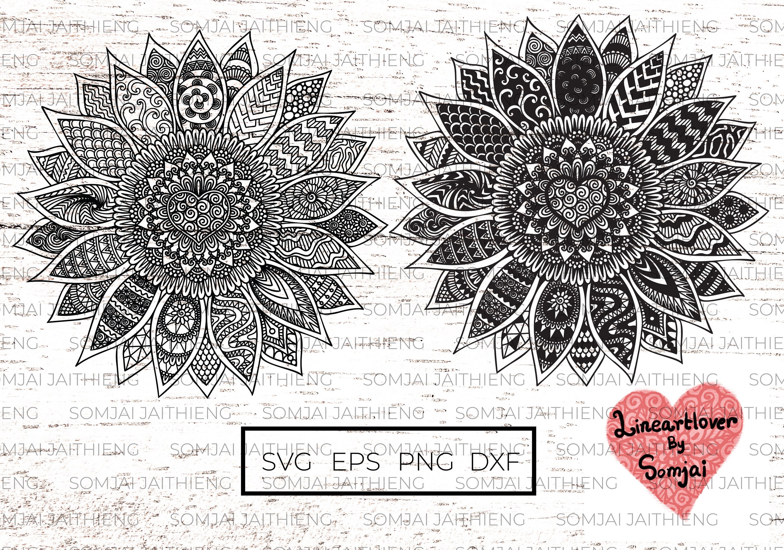 Sunflower Svg / Zentangle Svg / Mandala Svg / Flowers Svg / - Etsy ...
